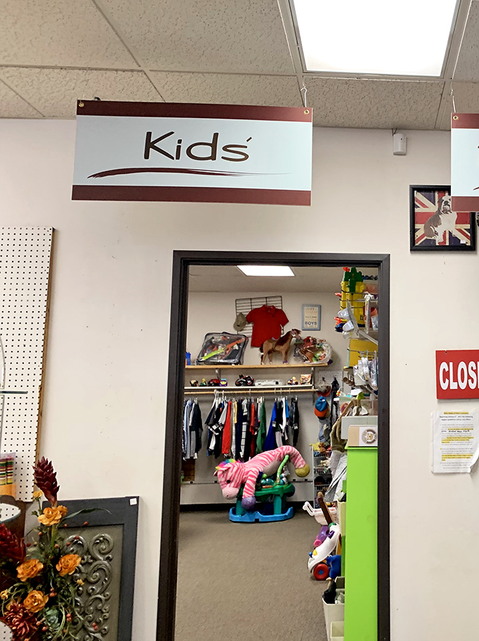 A dedicated kids' section where parents can outfit entire childhoods without requiring a trust fund or questionable financial decisions. 
