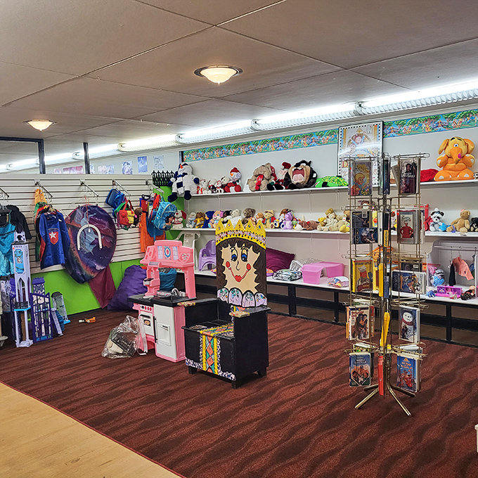 The toy section: where childhood memories are recycled, stuffed animals find new homes, and parents' wallets get a much-needed break.