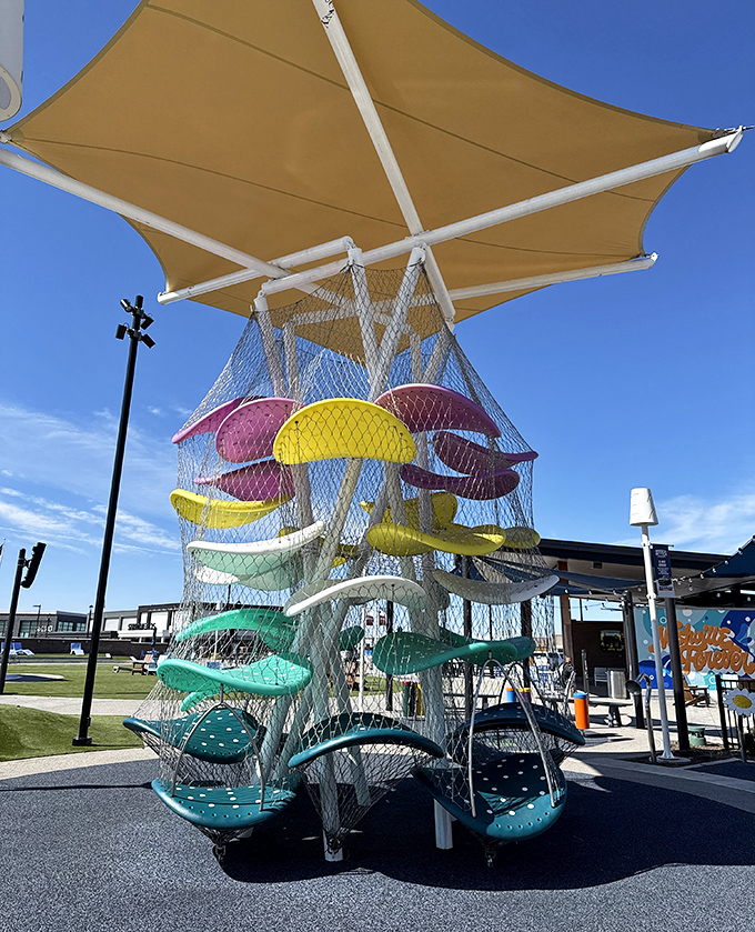 This colorful climbing structure proves Tanger thought of everything &ndash; even keeping the kids entertained while you hunt for that perfect jacket.