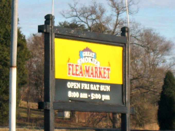 That bright yellow sign beckons like a lighthouse for the deal-obsessed, promising treasures Friday through Sunday, 8 to 5.