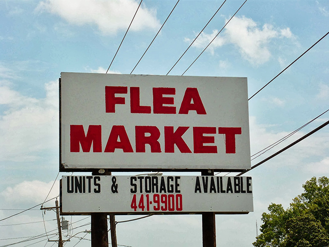 The classic roadside sign&mdash;a beacon to bargain hunters that might as well read "Abandon budget, all ye who enter here."