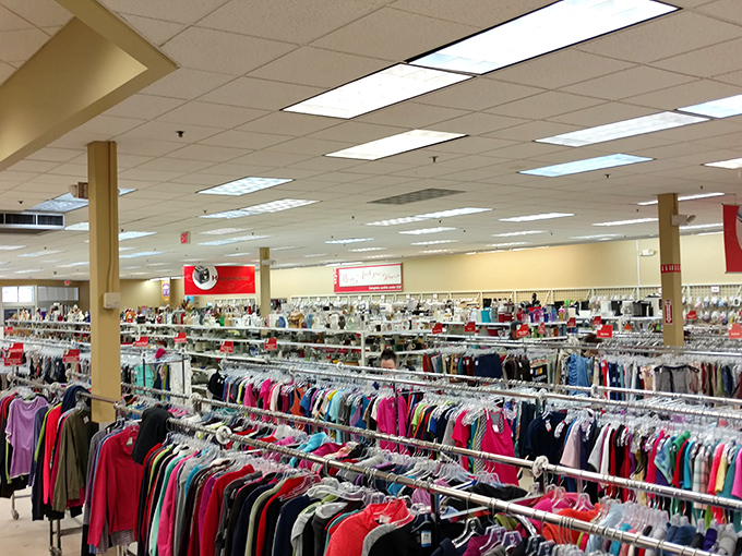 The women's section: where $40 can transform your wardrobe more dramatically than a makeover show, minus the tearful reveal.