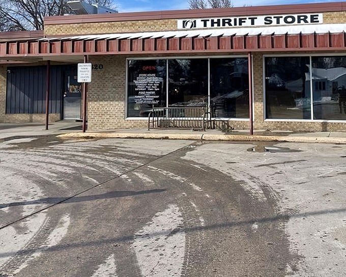 From the outside, you'd never guess this thrift wonderland contains enough shoes to make Imelda Marcos reconsider her life choices.