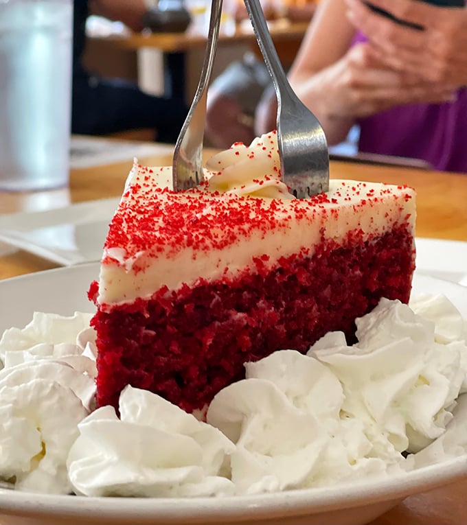 The legendary red velvet cake&mdash;so moist and perfect it might make you weep tears of buttercream joy.