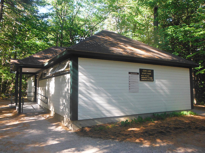 The park's facilities may not win architectural awards, but they offer blessed relief when nature calls during your nature calls.