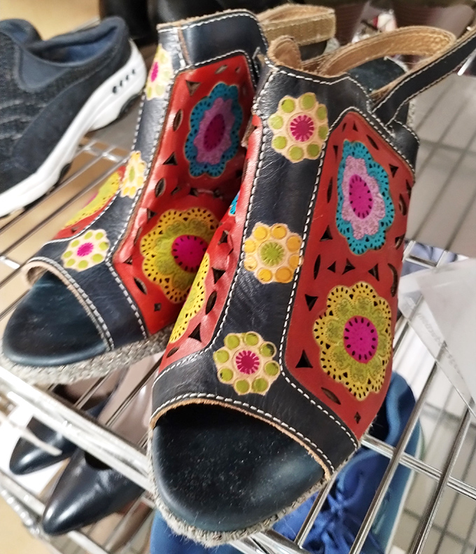 These vibrant, flower-adorned sandals aren't just footwear&mdash;they're wearable art that would make Frida Kahlo nod in approval while your wallet sighs with relief.