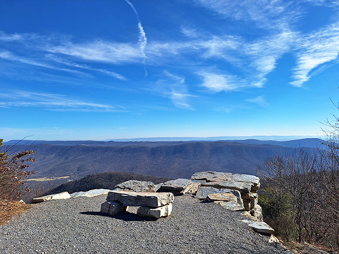 Clear summer days reveal exactly why people make the winding drive up here&mdash;those endless green valleys.