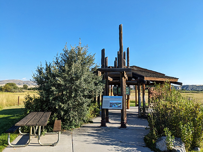 This rustic interpretive shelter doesn't just provide information&mdash;it offers a front-row seat to the geographical marriage of three legendary waterways.