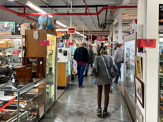 Fellow treasure hunters navigate the maze of memories, each on their own archaeological dig through America's material past.