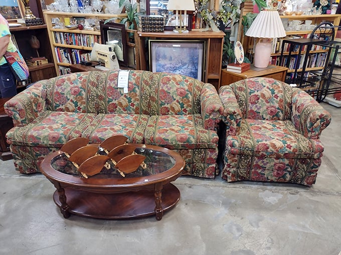 Pattern lovers, rejoice! These floral sofas aren't just furniture&mdash;they're conversation pieces that scream "I survived the '90s and I'm still fabulous!"