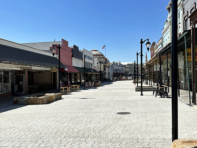 Pedestrian-friendly and postcard-perfect, this cobblestone street invites leisurely exploration, where every storefront holds the promise of unexpected treasures.