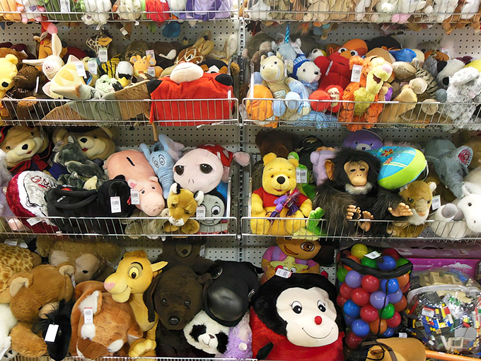 The island of misfit toys, where yesterday's cuddle buddies wait patiently for their next adventure with new owners.