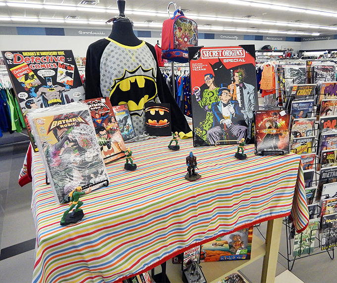 Holy bargains, Batman! Superhero merchandise that transforms ordinary shoppers into caped crusaders of cost-cutting.
