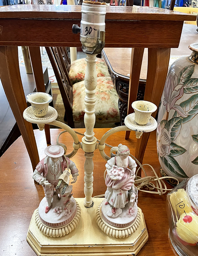 This antique lamp isn't just lighting—it's a conversation piece with a PhD in atmospheric ambiance.