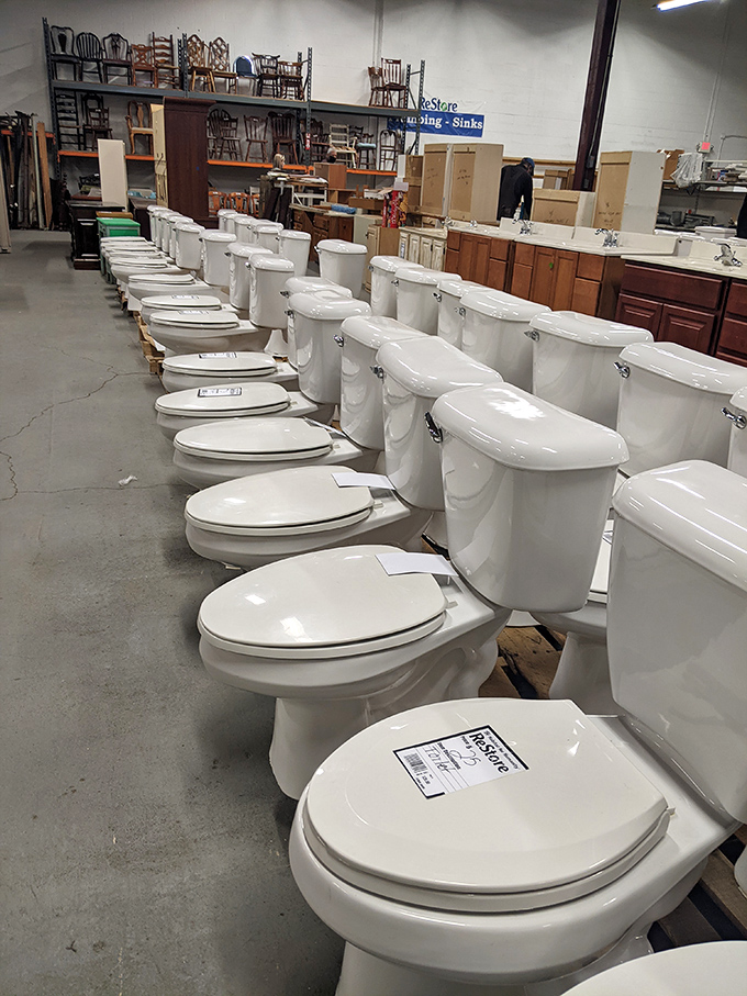 The toilet parade&mdash;where bathroom humor meets serious savings. A throne room for every home!