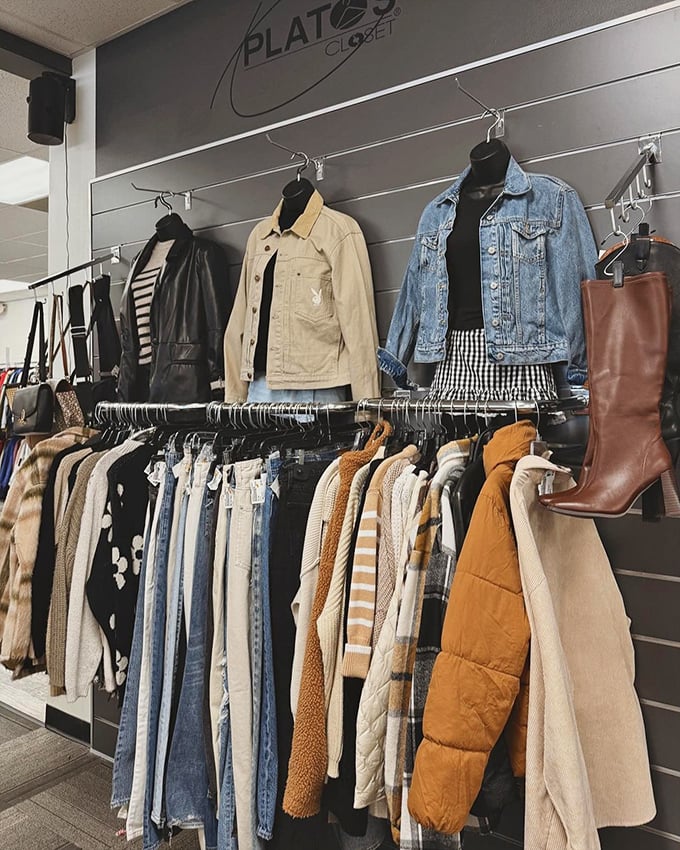 Jackets of every personality&mdash;from leather rebel to denim classic&mdash;hanging like fashion superheroes ready for their next adventure.