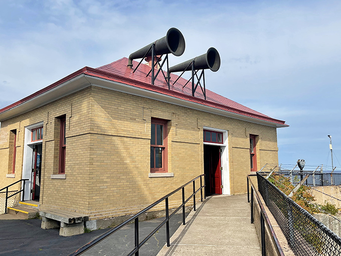 These massive fog horns once bellowed warnings that could rattle windows for miles. Think of them as Lake Superior's alarm clock during pea-soup fog conditions.