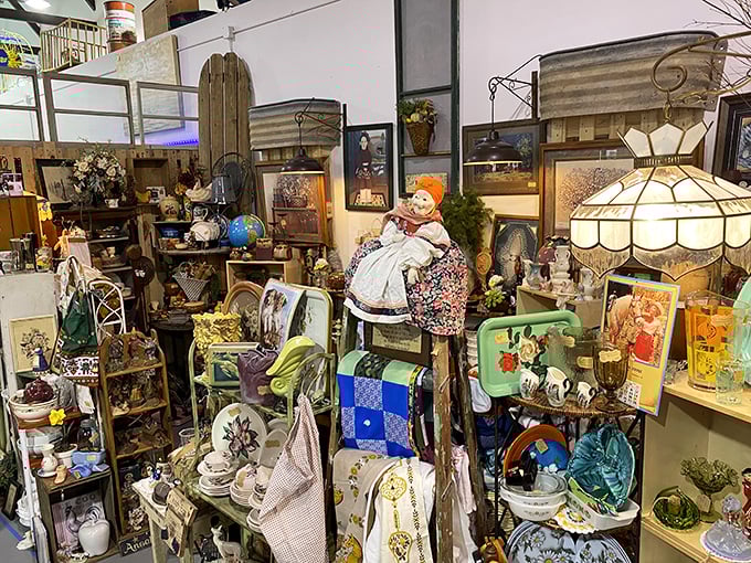 That doll has seen things, witnessed decades of family dinners, and probably knows where all the secrets are.