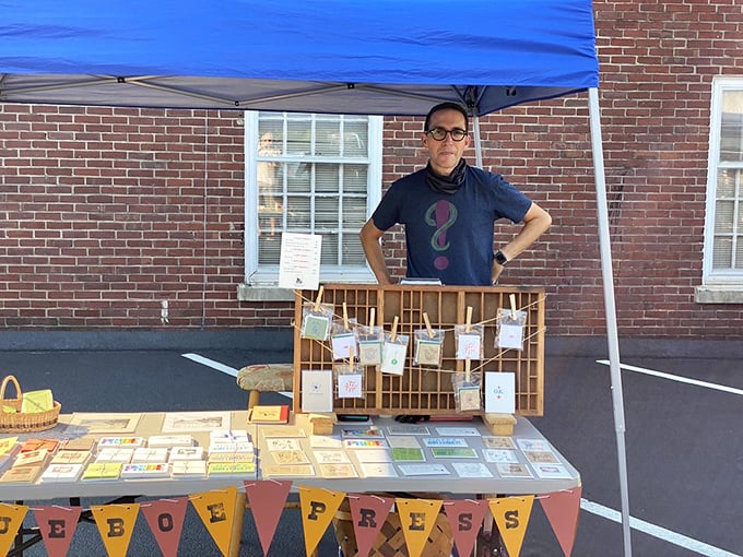 Behind every table is a story&mdash;and sometimes a person wearing a question mark shirt who might just have the answers about sustainable agriculture.
