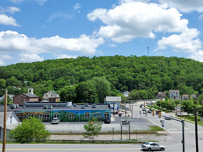 Honesdale nestles into Pennsylvania's rolling hills like it was designed by a landscape artist who understood that sometimes, nature knows best what a skyline should look like.