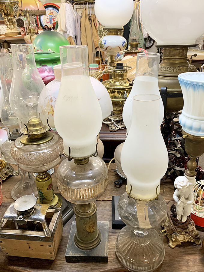 Illuminating the past, one vintage lamp at a time. These milk glass beauties have lit up family dinners since before avocado toast was a thing.