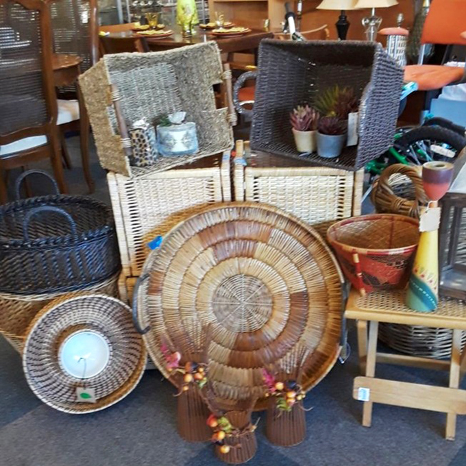 A wicker wonderland where baskets of all shapes await their next chapter&mdash;from fruit holders to bohemian wall decor.