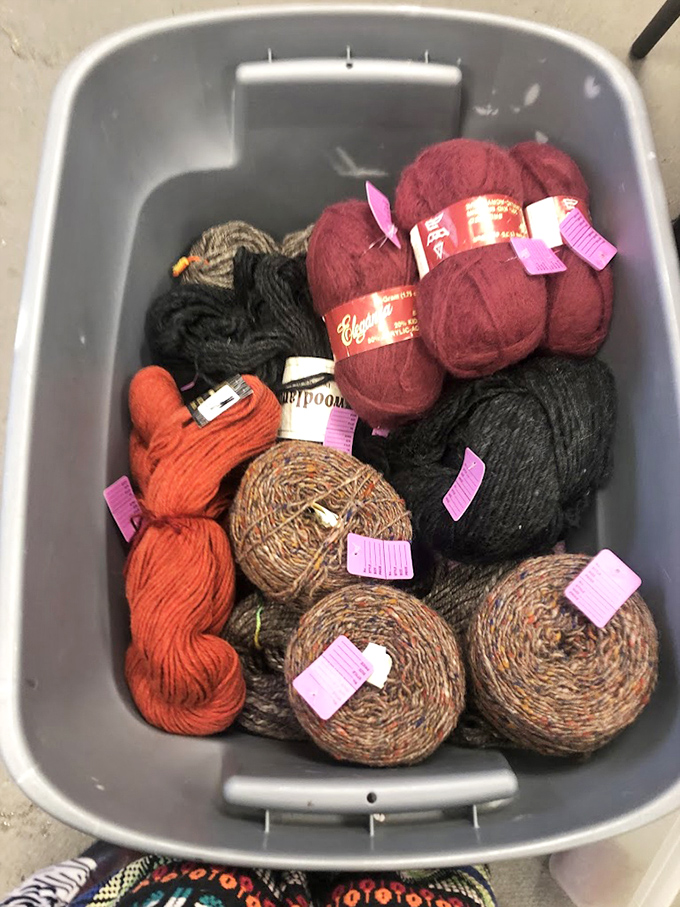 A knitter's dream come true! These balls of yarn hold potential sweaters, scarves, and the satisfaction of saying "Oh this? I made it myself."