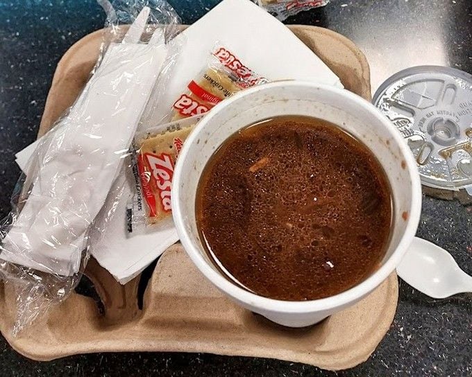 French onion soup that's thick, rich, and probably contains more cheese than most people eat in a week.