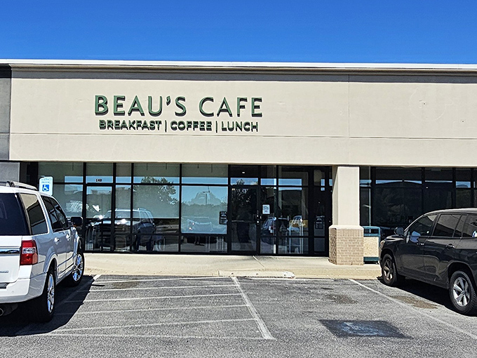 Beau's sleek exterior might look modern, but inside beats the heart of classic Kentucky breakfast. Minimalist outside, maximalist flavors inside.