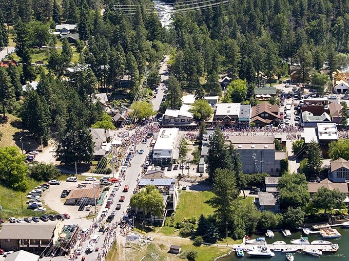 From this bird's eye view, Bigfork looks like paradise. Surprisingly, you don't need paradise-level funds to enjoy it.