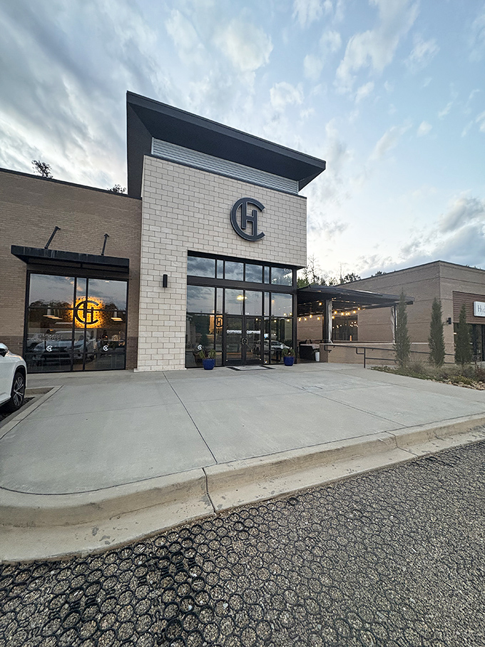 Chophouse of Chapin's modern exterior and distinctive "CH" logo signal a contemporary take on the classic steakhouse experience.