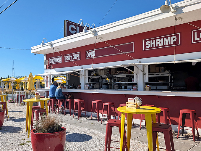 Red, white, and delicious&mdash;this roadside classic proves the Hamptons know how to do casual seafood absolutely right.