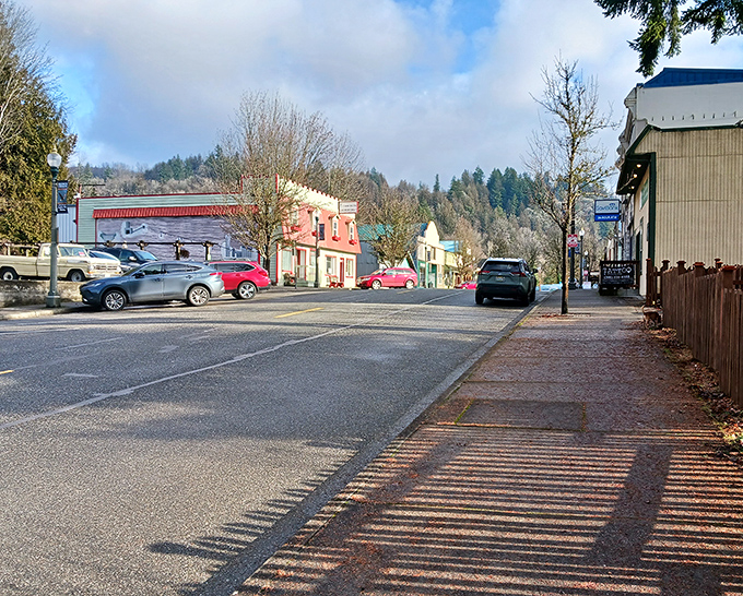 Concrete's colorful storefronts play hide-and-seek with mountain shadows &ndash; where brick sidewalks tell stories your retirement account will love.
