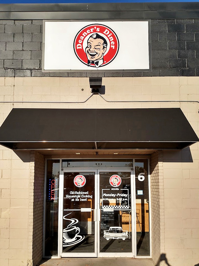 Deaner's Diner keeps the classic tradition alive with a storefront that practically guarantees satisfying meals ahead.