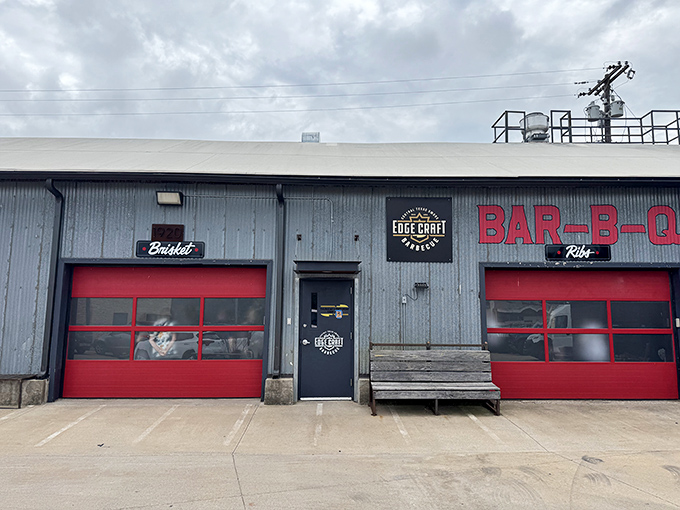 Edge Craft's industrial garage doors hint at the workshop-like precision they bring to barbecue. Meat engineering at its finest!