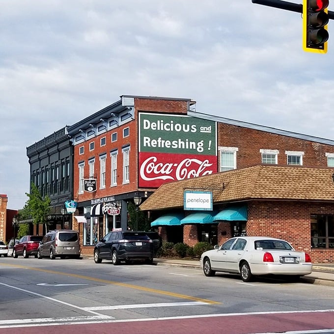 Farmville welcomes visitors with a classic small-town archway. Your 401(k) can relax as you pass beneath it!