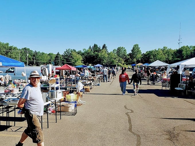 Treasure hunters paradise! Rows of outdoor vendors at Four Seasons Flea Market create the perfect weekend adventure for bargain-loving Ohioans.