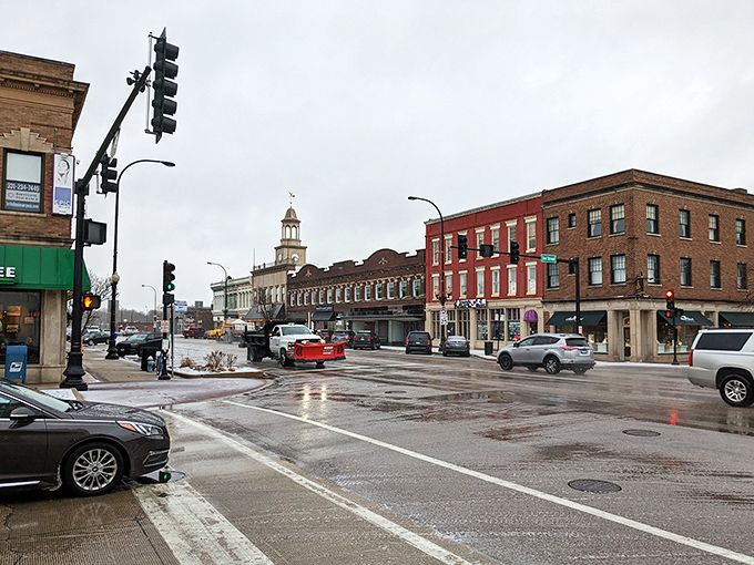Downtown Geneva's historic buildings frame the courthouse dome in the distance, creating a scene Norman Rockwell would've painted between coffee refills.