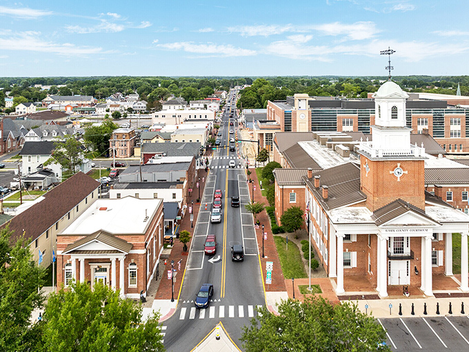 Georgetown's courthouse square feels like the heart of America, beating steady and strong.