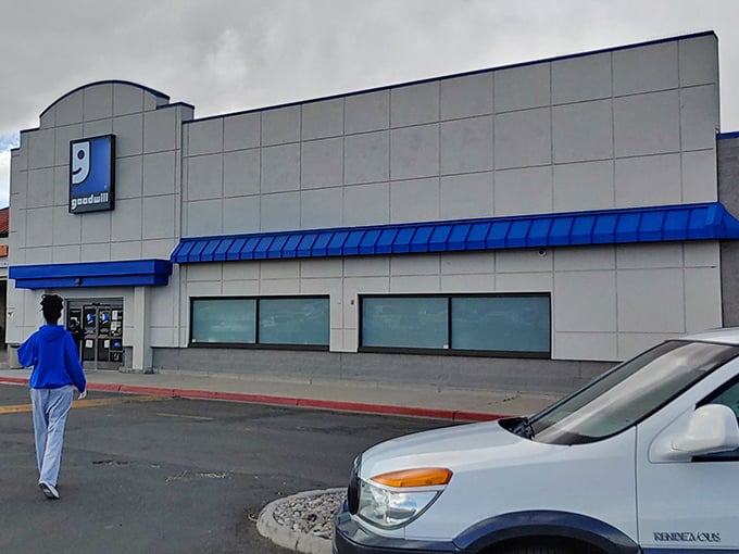 Clean lines and organized parking suggest the same attention to detail continues inside - thrift shopping done right!