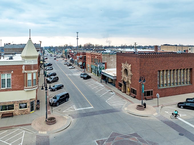 Grinnell's historic facades create a living timeline of architectural styles. Like Facebook for buildings, but with better privacy settings.