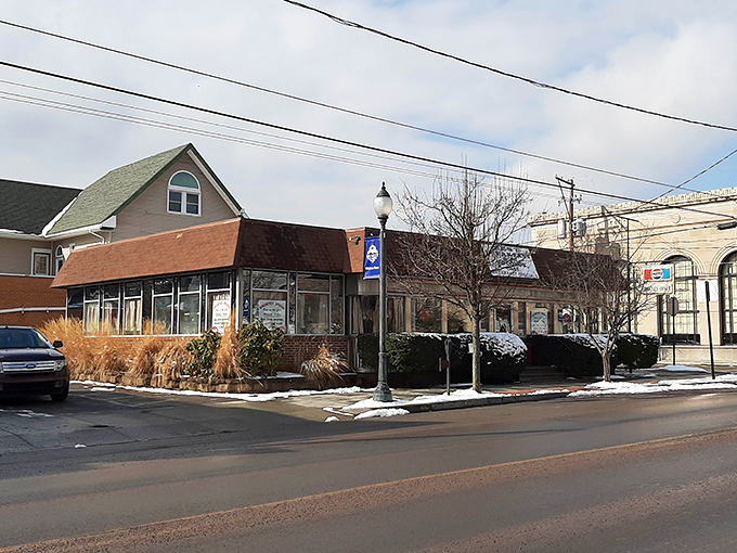 Hawley's colorful buildings stand shoulder to shoulder, like old friends who've weathered decades of changing seasons together.