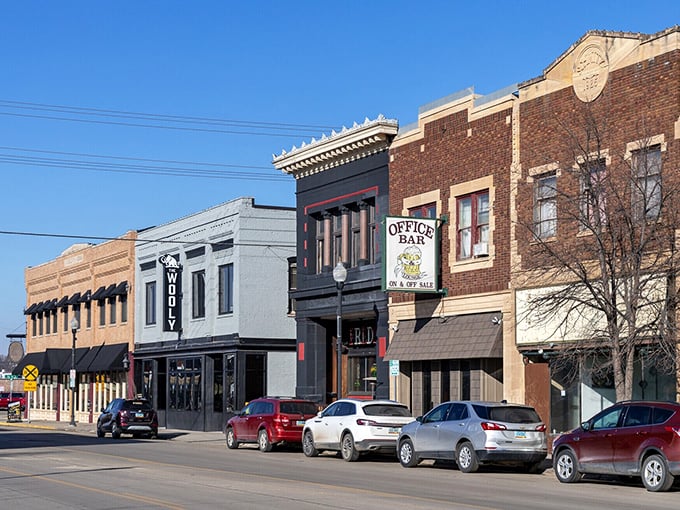 Jamestown's brick buildings stand as monuments to Midwest values and sensible spending.