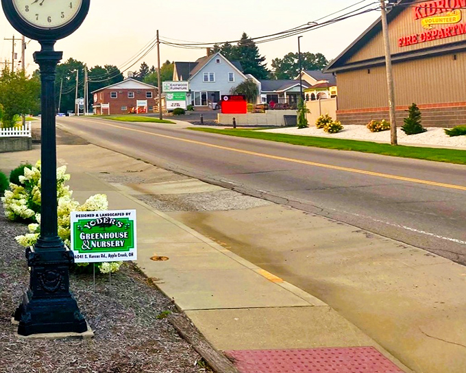 "Welcome to Kidron" &ndash; where tradition meets practicality. The sign marks entry to one of Ohio's most authentic Amish communities.