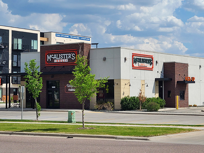 McAlister's brick exterior has a solid, dependable look - just like their overstuffed sandwiches. Modern comfort food at its finest!