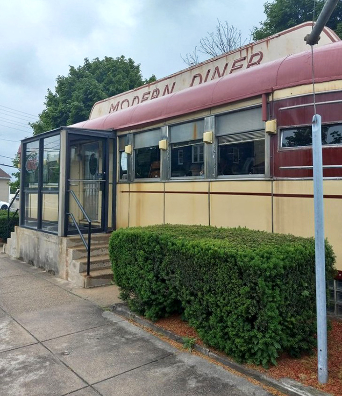 The Modern Diner's curved roof and vintage color scheme aren't retro&mdash;they're authentic, just like the recipes inside.