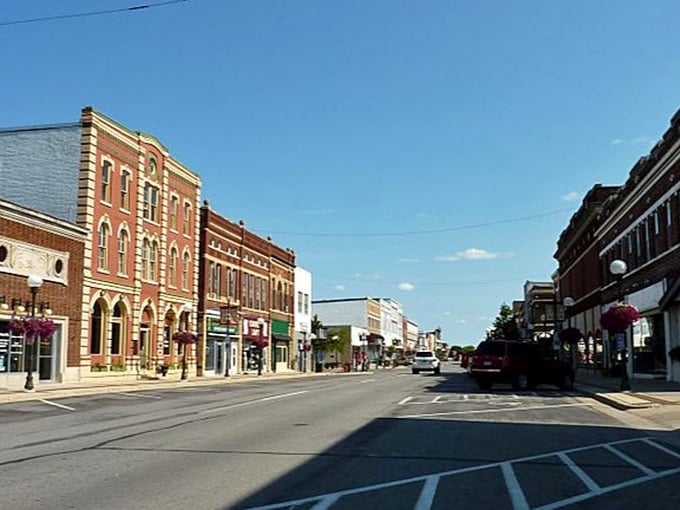 New Ulm's historic architecture stands proudly against the Minnesota sky, showcasing the town's rich German heritage in every brick and cornice.