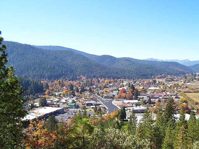 Mountain town charm nestled in forest valleys where every season brings new beauty and affordable living.