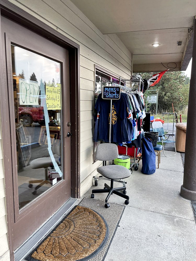 Even the entrance spills over with bargains, proving good deals can't be contained indoors.