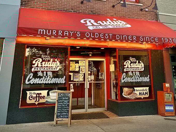 Rudy's vibrant red awning has been Murray's beacon of breakfast brilliance since FDR was in office.